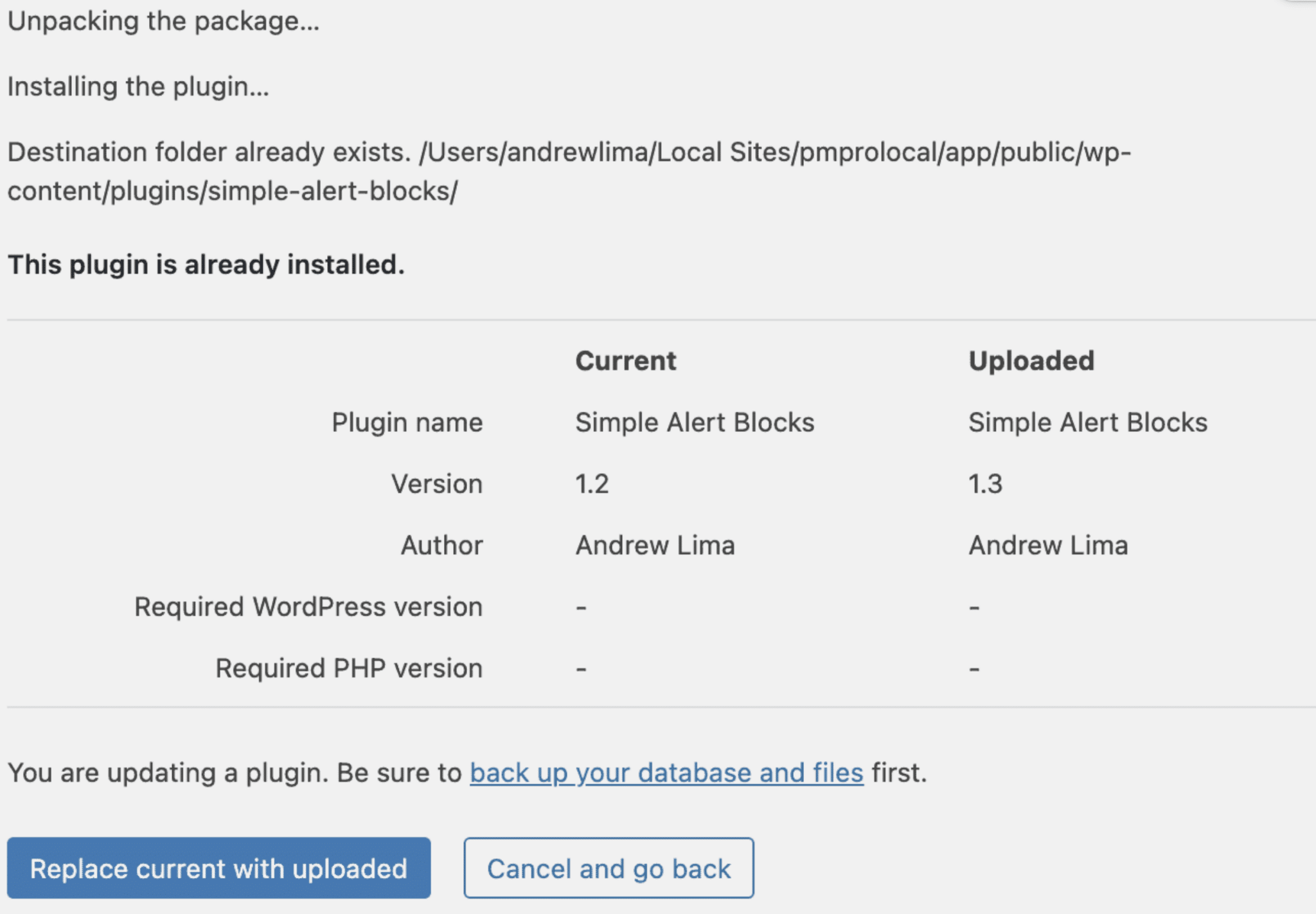 How to Fix the "Installation failed: destination folder already exists." Error in WordPress